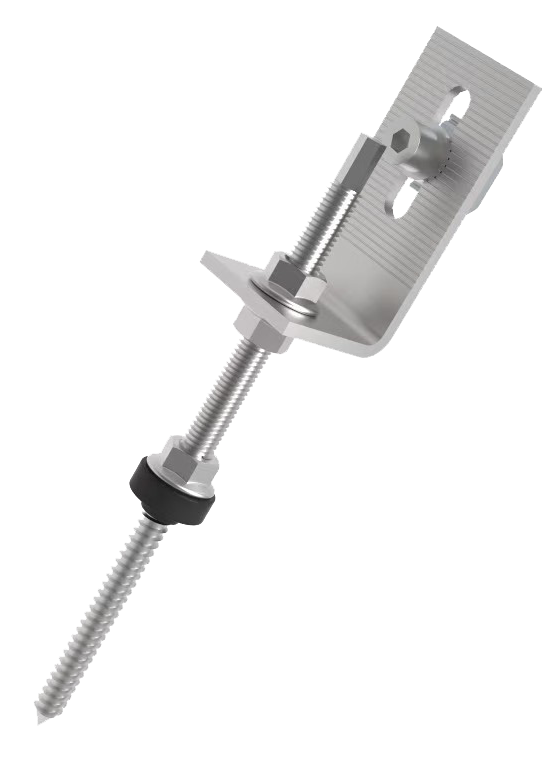 L Foot + Hanger Bolt For Wooden Purlin single – Renew