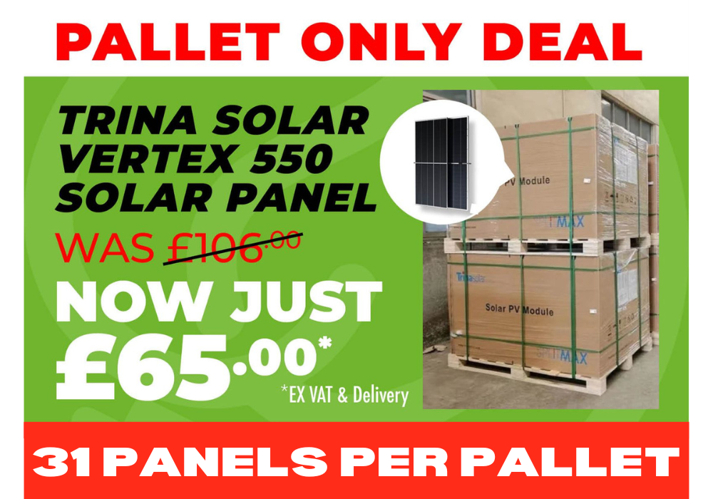 Trina Solar Vertex 550 Solar panel pallet only deal – Renew